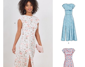 New Look N6651 Sewing Pattern for Misses Button Front Dresses With ...