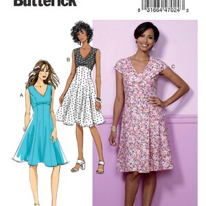 Butterick B6448 Sewing Pattern Misses Fit and Flare Empire Waist ...