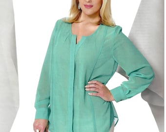 Vogue V9086 Size 8-16 or 16-22 Misses Loose Fitting Tops Sewing Pattern ...