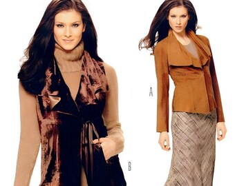 New Look 6799 Sewing Pattern for Misses Collarless Jacket and - Etsy