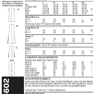 New Look 6602 Sewing Pattern for Misses Dress in Two Lengths Tunic and ...