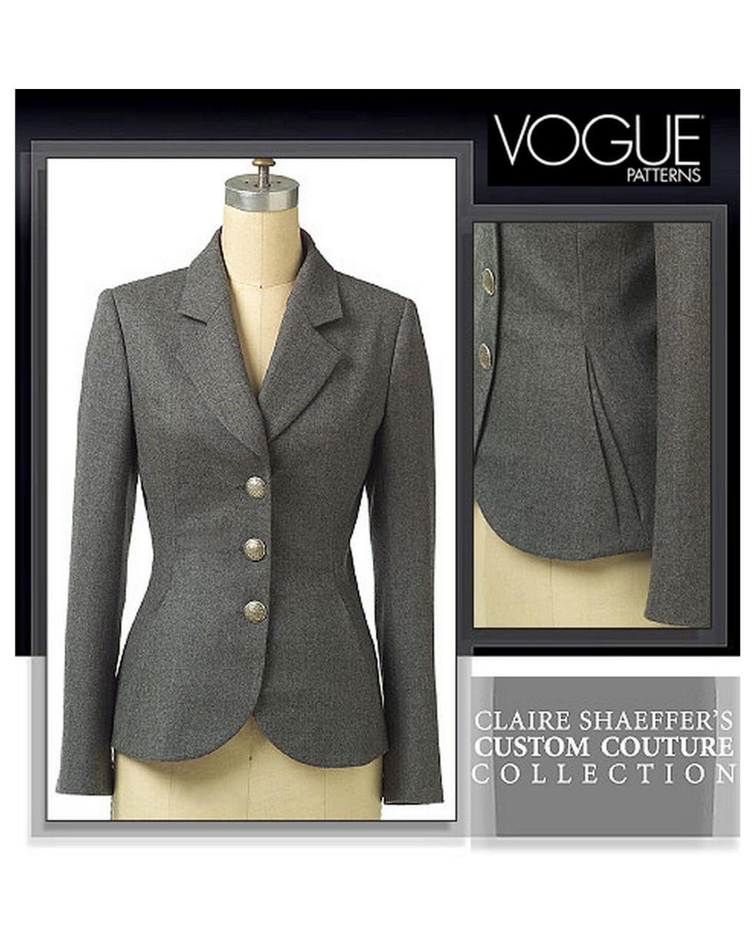 Vogue V8333 Sewing Pattern Misses Semi Fitted Lined Jacket From Claire ...