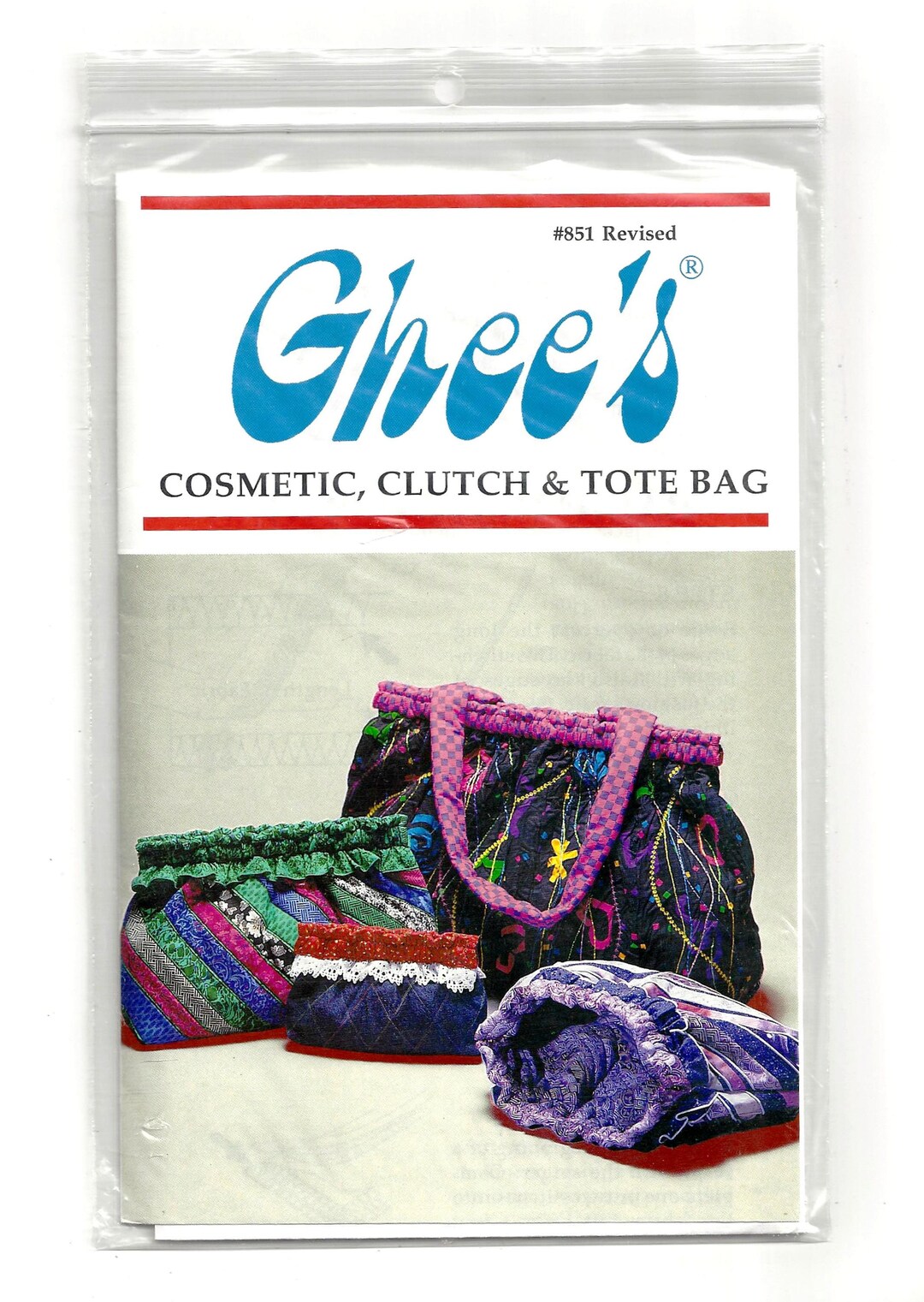 Ghee's 851 Sewing Pattern for Cosmetic Clutch and Tote Bags Uncut - Etsy