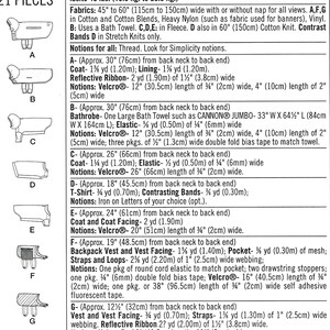 Simplicity 1578 Sewing Pattern for Large Size Dog Clothes Coat With ...