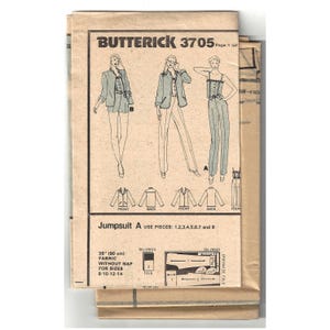Butterick 3705 Sewing Pattern Misses Vtg 80s Reversible Jacket and ...