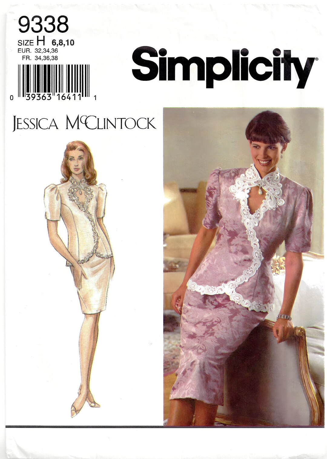 Simplicity 9338 Sewing Pattern Misses Vintage 90s Two-piece Dress by ...