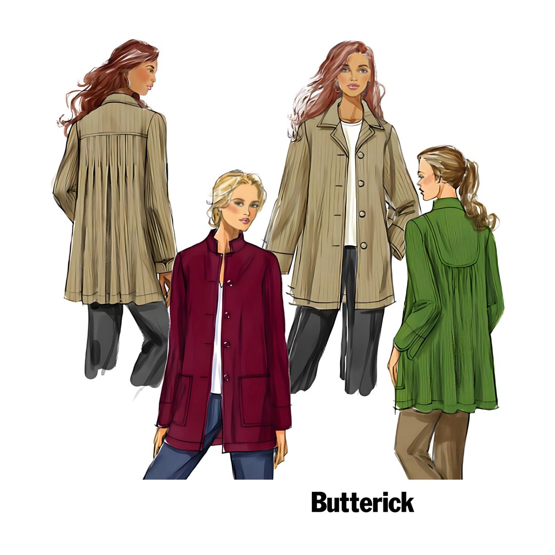 Butterick B5533 Sewing Pattern Misses Loose Fitting Below Hip Jackets ...