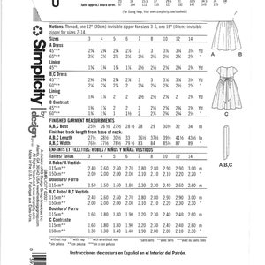 Simplicity S9246 Sewing Pattern Childrens Gathered Waist Dresses With ...