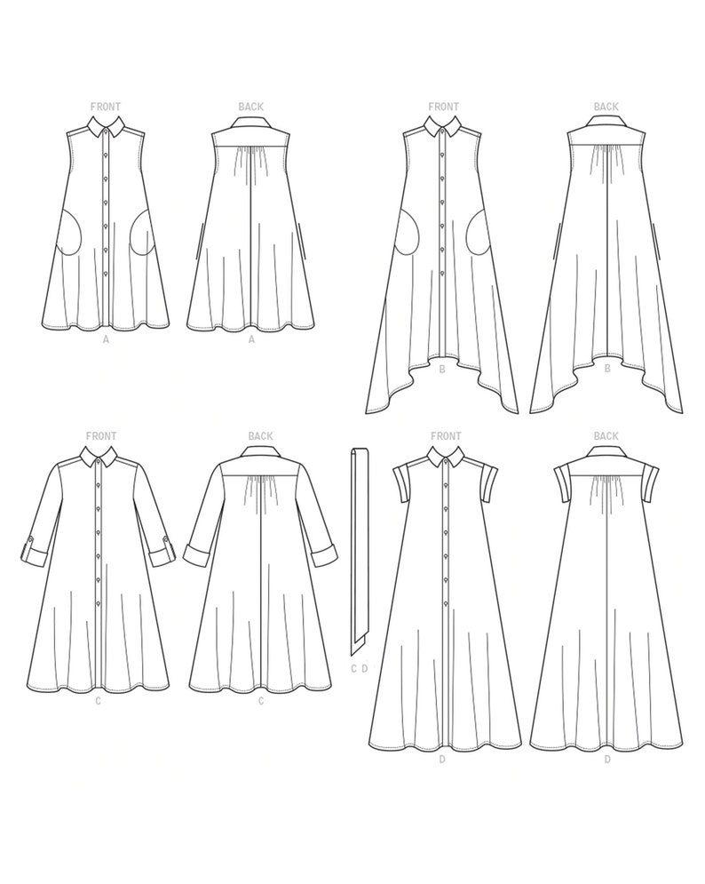 McCalls M7565 Sewing Pattern Misses Very Loose Fitting Dresses | Etsy
