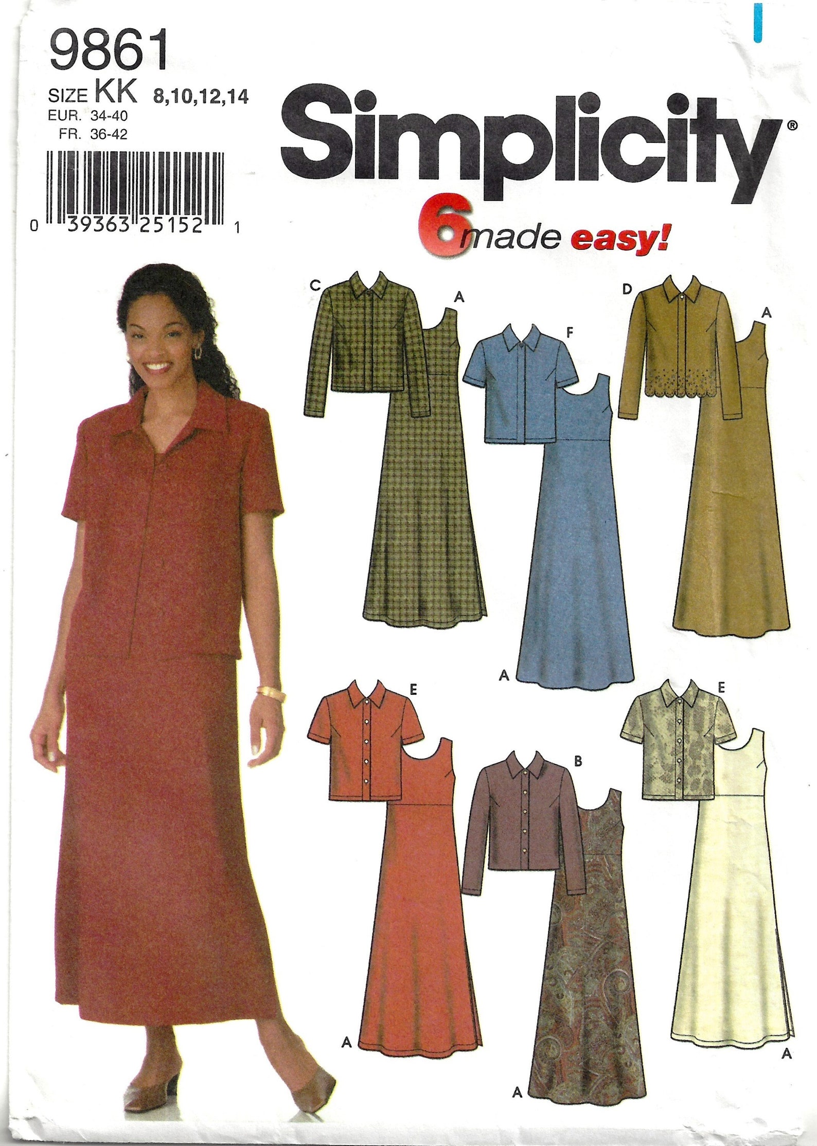 Simplicity 9861 Sewing Pattern Misses Jacket and Pullover - Etsy