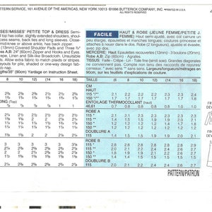 Butterick 4391 Sewing Pattern Misses Vintage 90s Fitted Top and ...