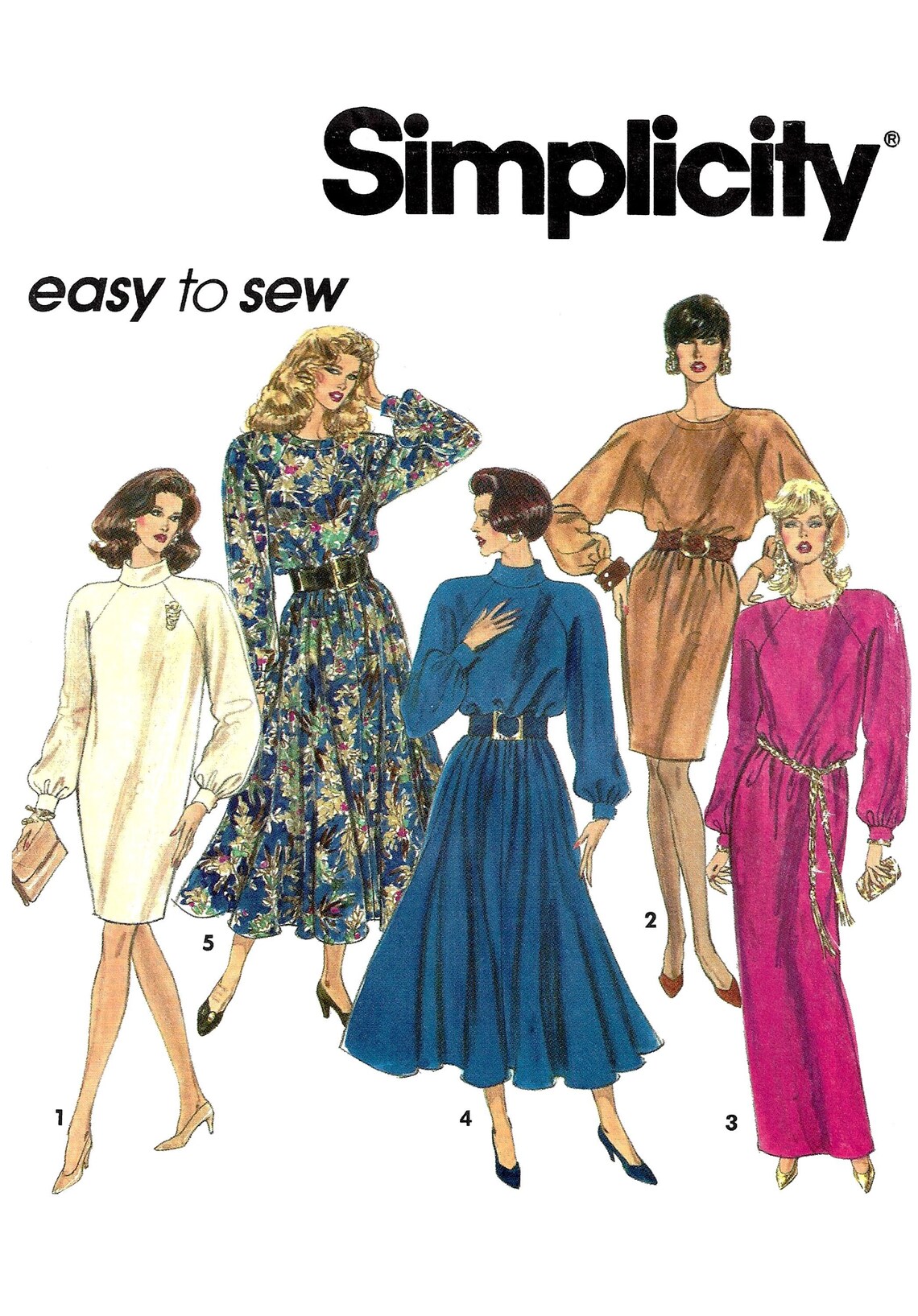 Simplicity 7999 Sewing Pattern Misses Easy to Sew Slim Raglan Sleeve ...