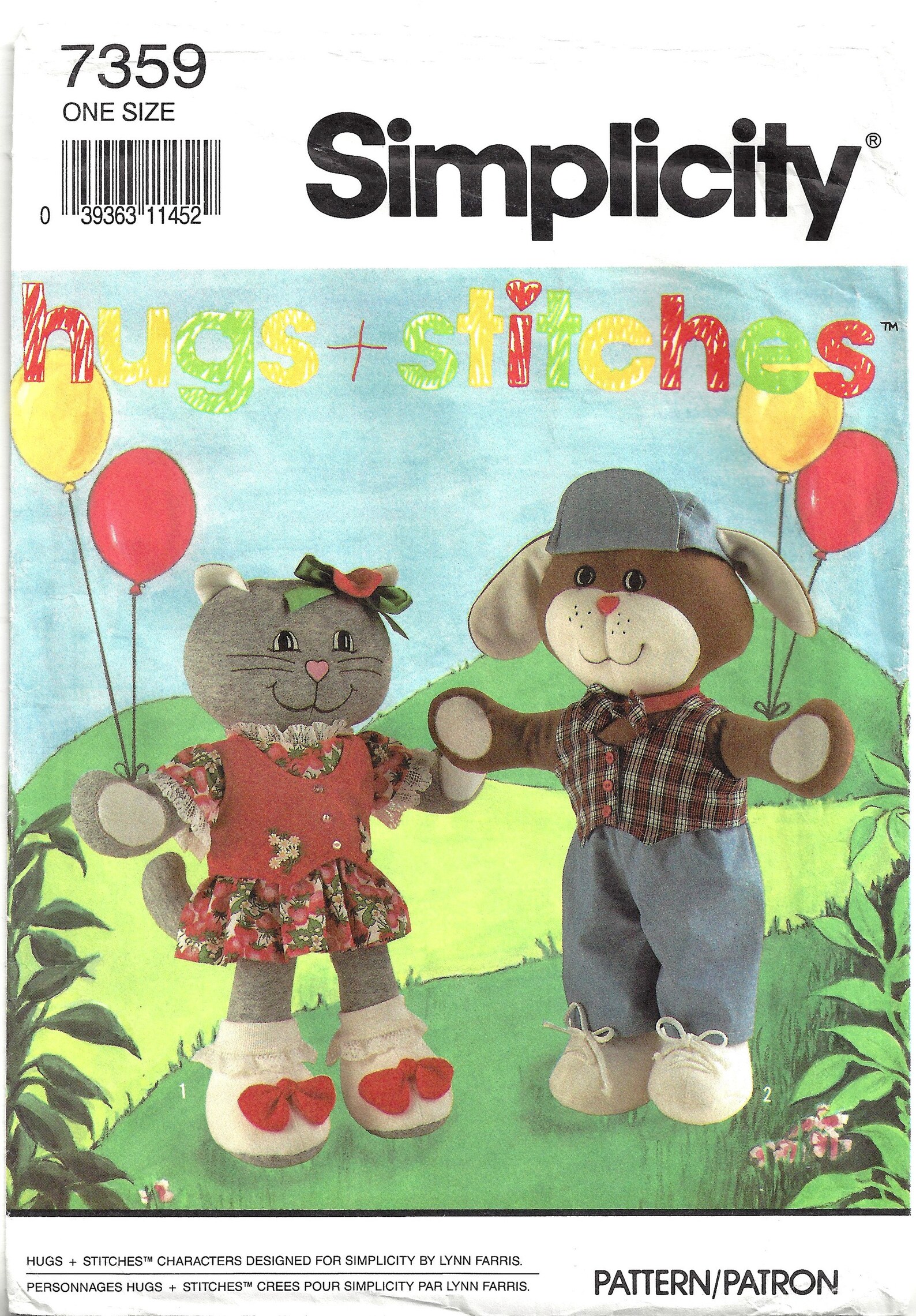 Simplicity 7359 Sewing Pattern for Hugs the Dog and Stitches - Etsy