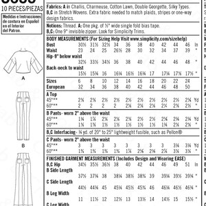 Simplicity 8655 Sewing Pattern Misses High-waisted Pants and Tie Top by ...