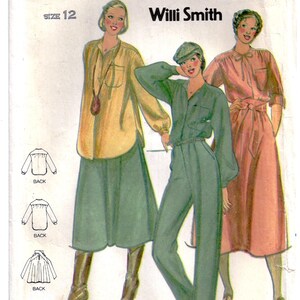 Butterick 6261 Sewing Pattern Misses Vintage 80s Tunic Top Skirt and ...