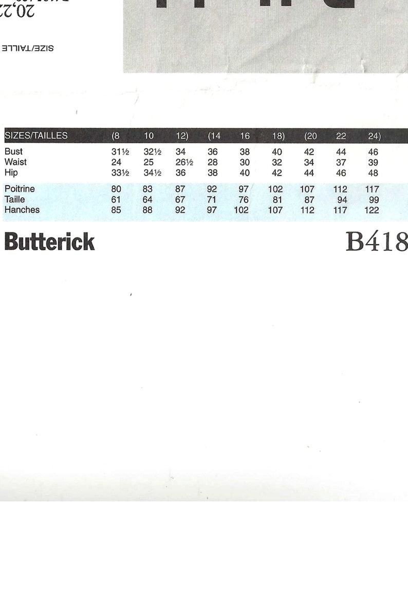 Butterick B4185 Sewing Pattern Chetta B Easy Close-fitting Fly - Etsy