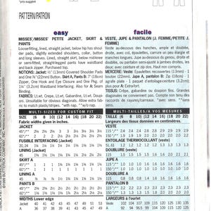 Butterick 6337 Sewing Pattern Misses Easy Lined Below Hip Jacket ...