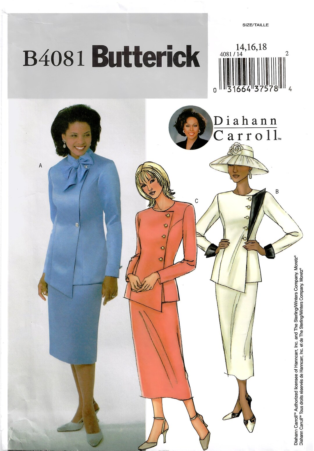 Butterick B4081 Sewing Pattern Misses Lined Below Hip Jacket and ...