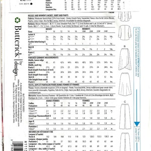 Butterick R11133 B6860 Sewing Pattern 3/4 Sleeve Jacket Faux Wrap Skirt ...