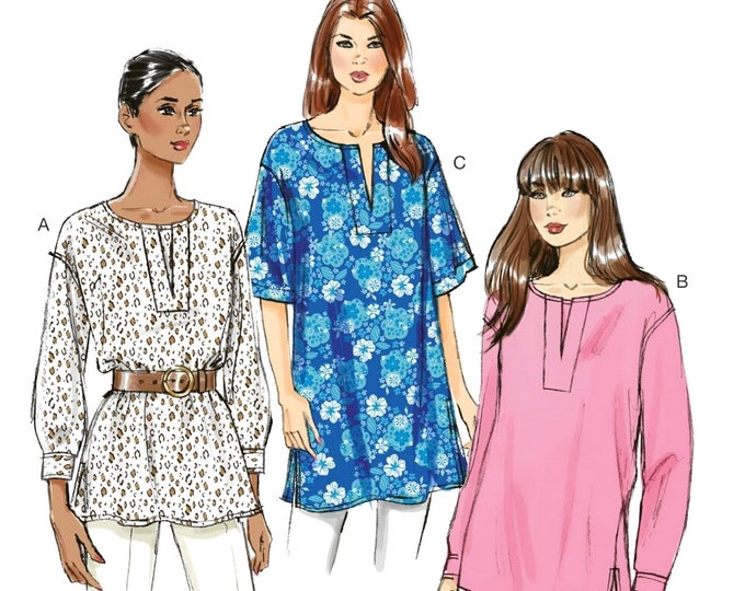 Vogue V8878 Sewing Pattern Misses Very Easy Loose Fitting Pullover ...