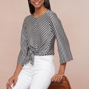 Simplicity 8601 Sewing Pattern Misses Easy to Sew Pullover Tops Tie ...