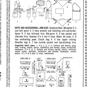 Simplicity 6206 Sewing Pattern Vintage 60s Repro for Gifts and Kitchen ...