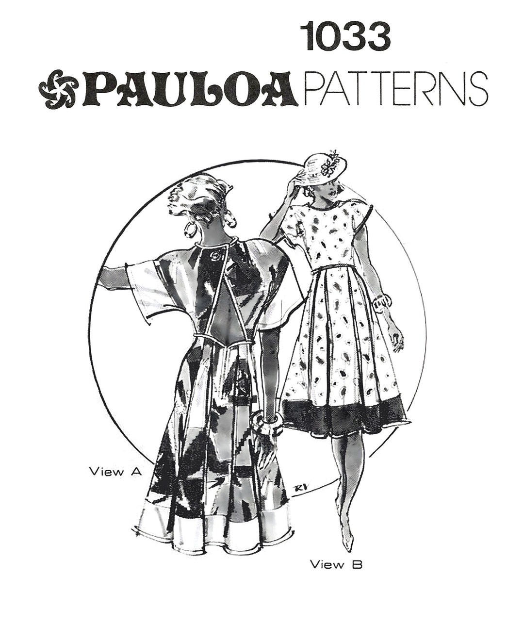 Pauloa Patterns 1033 Sewing Pattern Misses Open Back Flared - Etsy