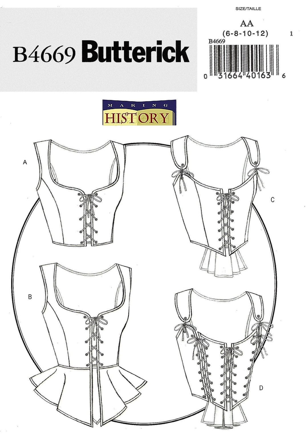Butterick B4669 Sewing Patterns Making History Misses Lined Close ...