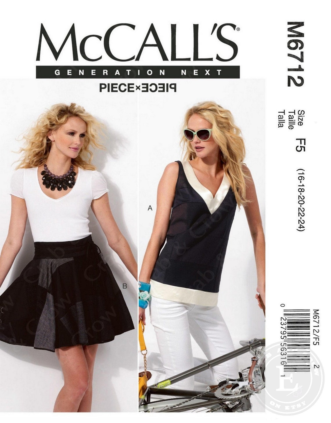 Mccalls M6712 Sewing Pattern Misses Generation Next Pullover - Etsy