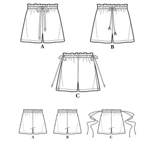Simplicity 8651 Sewing Pattern Misses Learn to Sew Pull-on Shorts Sz 6 ...