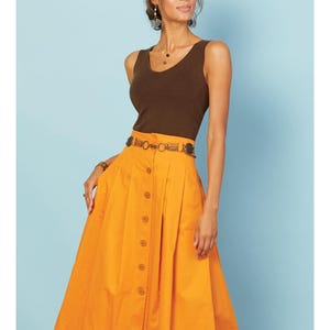 Mccalls M7906 Sewing Pattern Misses Easy Very Full Pleated Skirts With ...