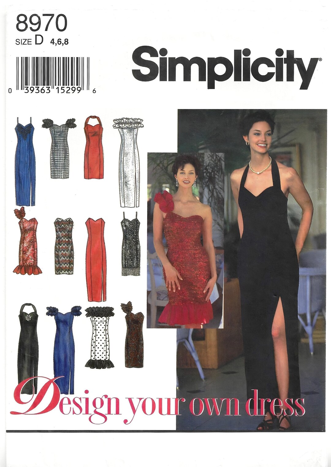 Simplicity 8970 Sewing Pattern Misses Sleeveless Dresses Design Your ...