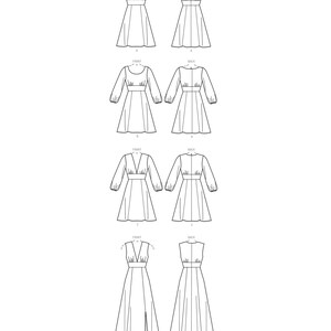 Mccalls M7802 Sewing Pattern Misses Easy Dresses Deep Vee or Scoop ...
