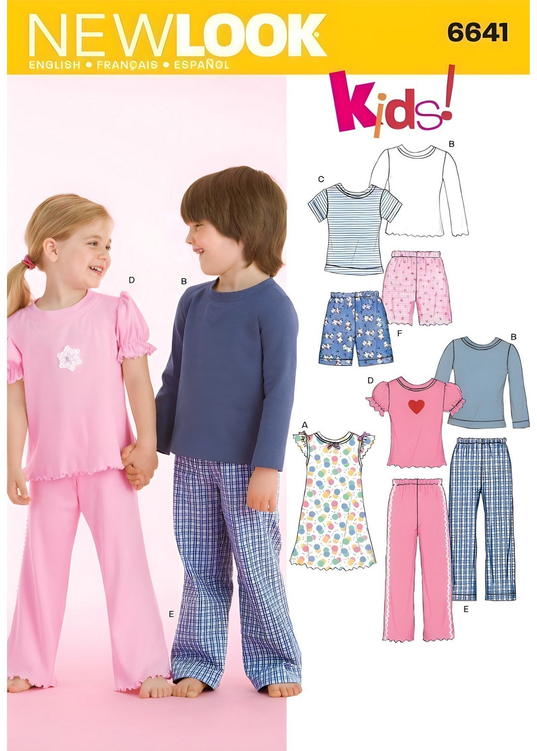 New Look 6641 Sewing Pattern for Childs Girls and Boys Pants Shorts and ...