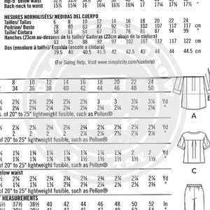 Simplicity S9113 Sewing Pattern Misses Tunics Top and Pull on Pants Sz ...