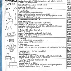 Simplicity 4495 Sewing Pattern for Spa Accessories Manicure - Etsy