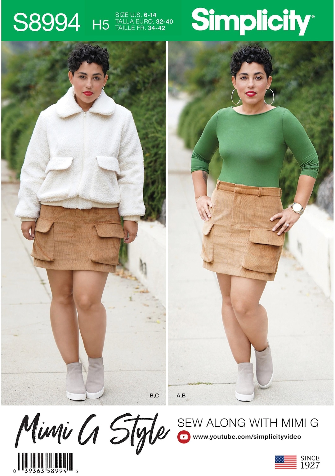 Simplicity S8994 Sewing Pattern Misses Jacket Skirt and Knit Top Mimi G ...
