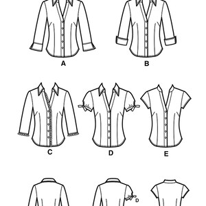 New Look 6407 Sewing Pattern for Misses Easy Button Front Tops With ...