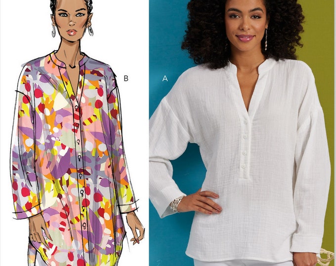 Butterick B6929 Sewing Pattern Misses Very Loose Fitting Top or Tunic ...