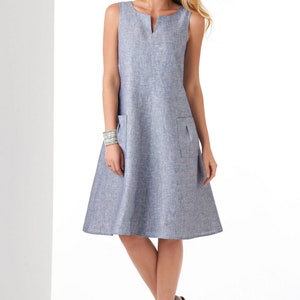 New Look 6340 Sewing Pattern for Misses Easy Trapeze Swing Dresses With ...