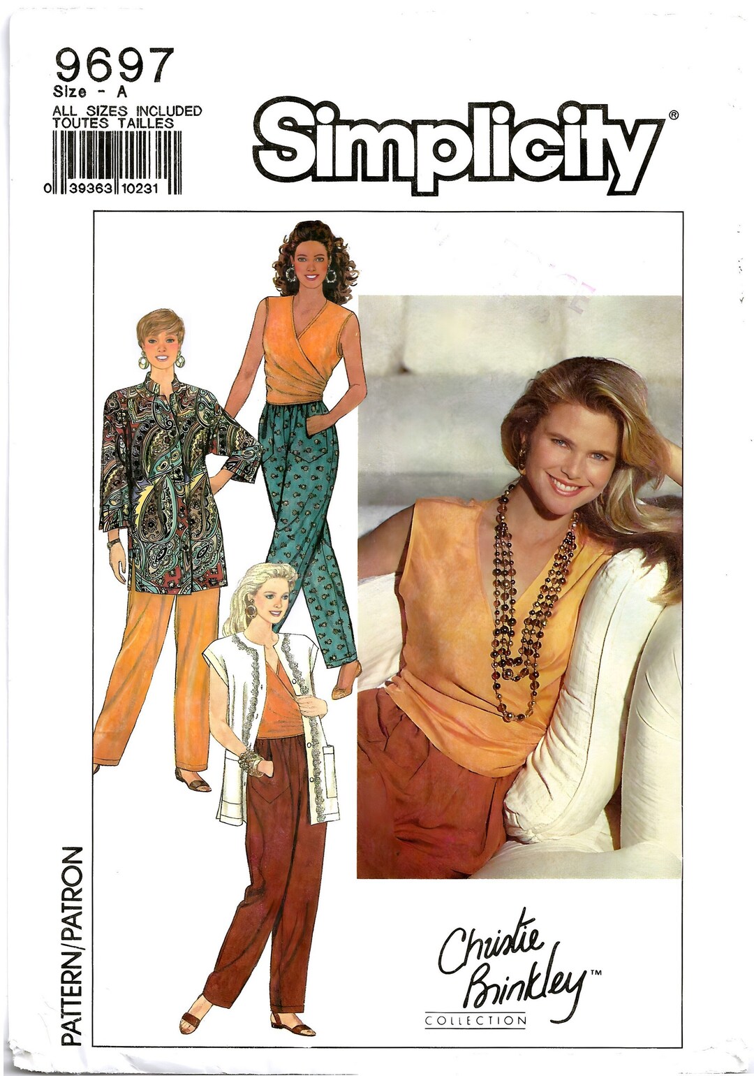 Simplicity 9697 Sewing Pattern Misses Pull on Pants Unlined Jacket With ...