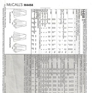 Mccalls M4458 Sewing Pattern Misses Mid or Lower Calf Length Skirts ...