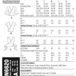 New Look N6620 Sewing Pattern Misses Wrap Tops With Sleeve Variations ...