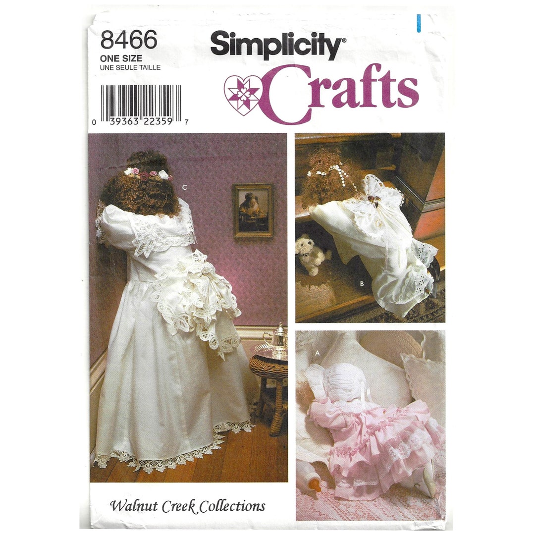 Simplicity 8466 Sewing Pattern for Time Out Dolls in Three Sizes With Clothes Walnut Creek ...