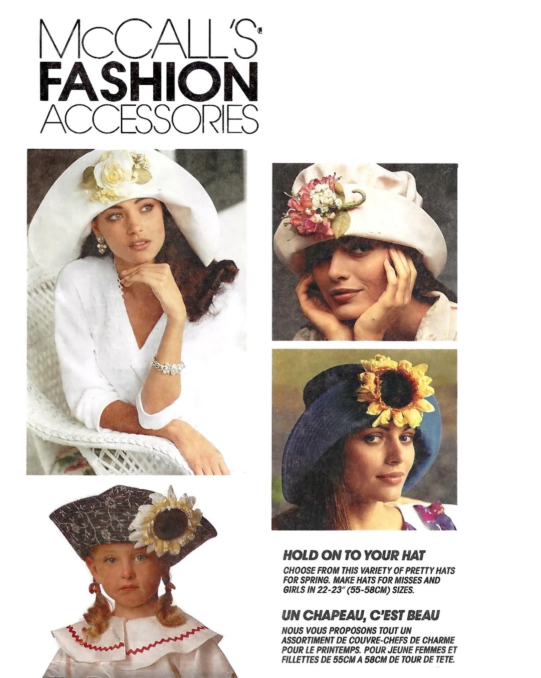 Mccalls 882 Sewing Pattern for a Variety of Pretty Hats for Misses and ...