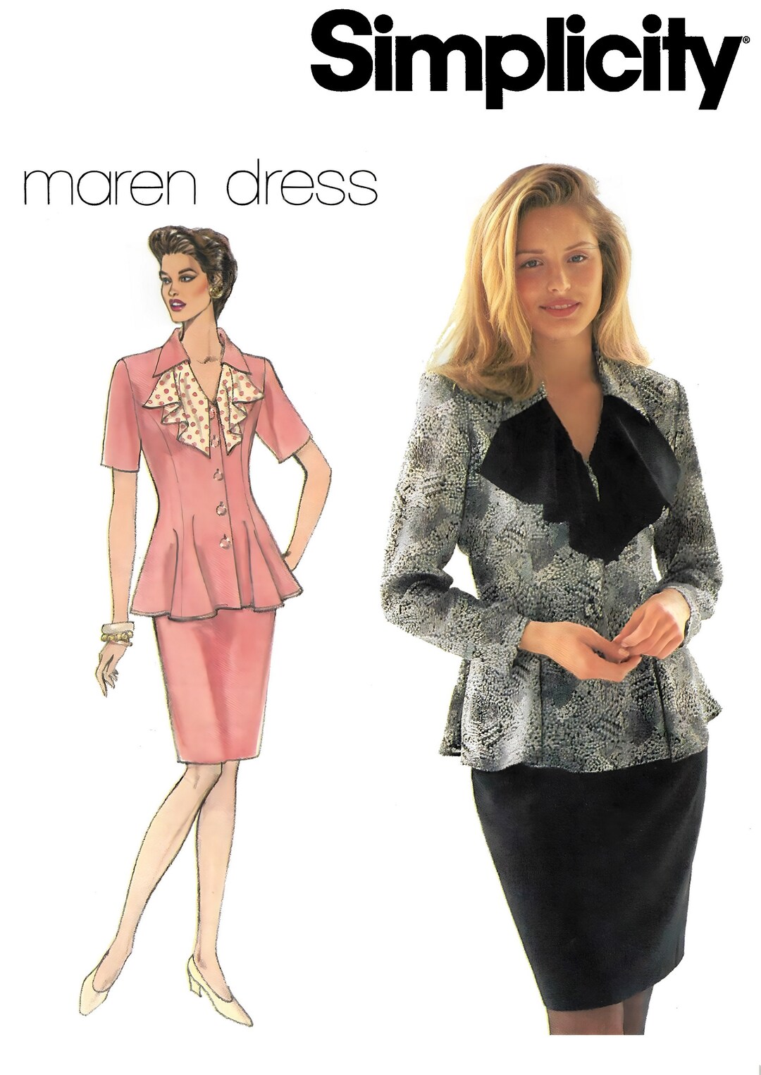 Simplicity 9263 Sewing Pattern Misses Two Piece Dress Set Fit and Flare ...