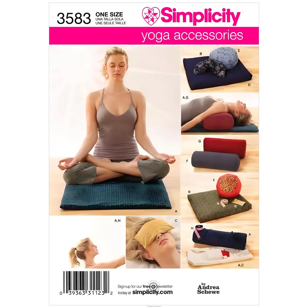 Simplicity 3583 Sewing Pattern for Yoga Accessories Bag Meditation Pillows Bolster by Andrea ...