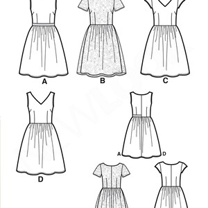 New Look 6262 Sewing Pattern Misses Classic Dress With Neckline and ...