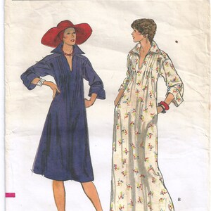 Vogue 9181 Sewing Pattern Misses Vintage 70s Pullover Collared Dress ...