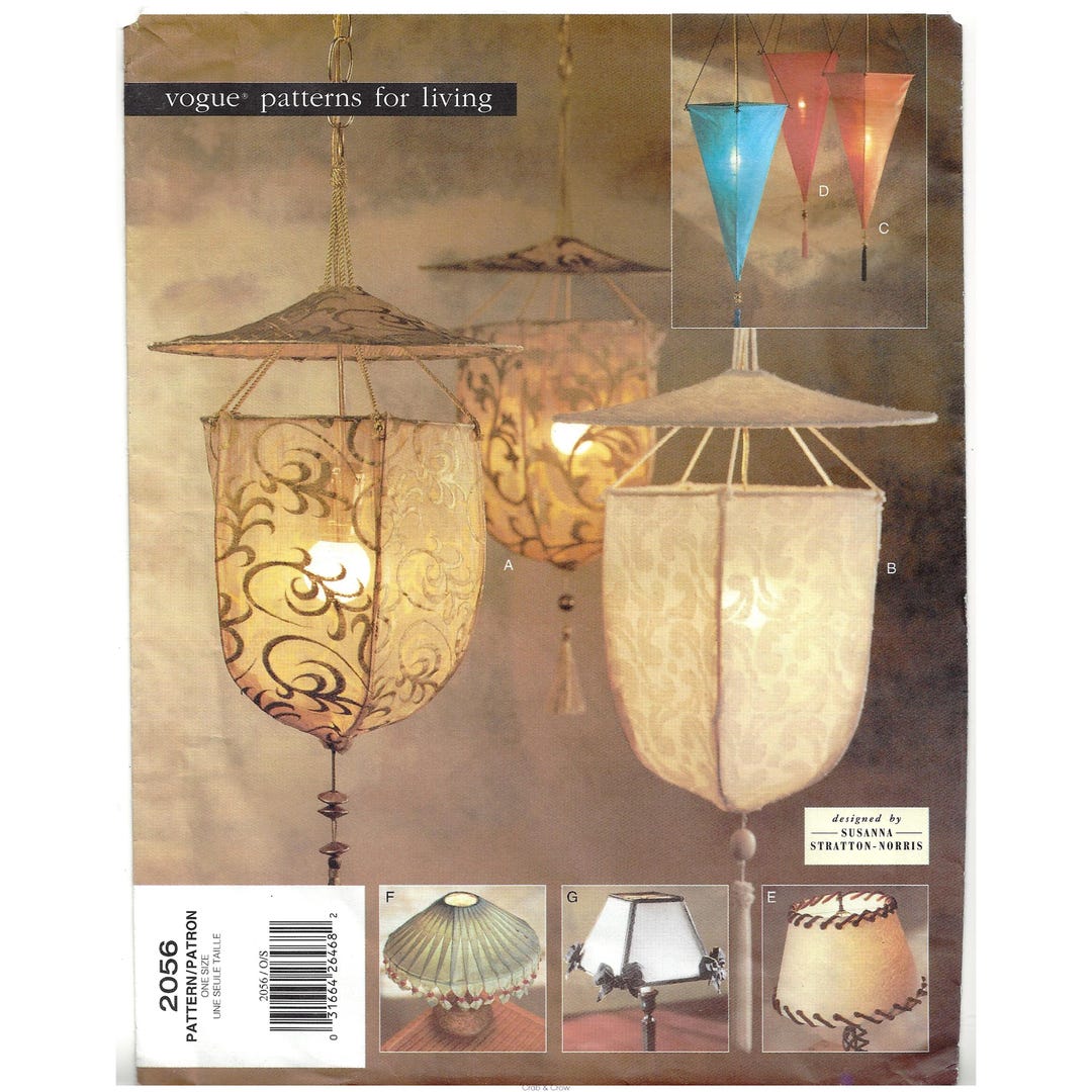 Vogue 2056 Pattern and Instructions for Assorted Lamps and Lampshades ...